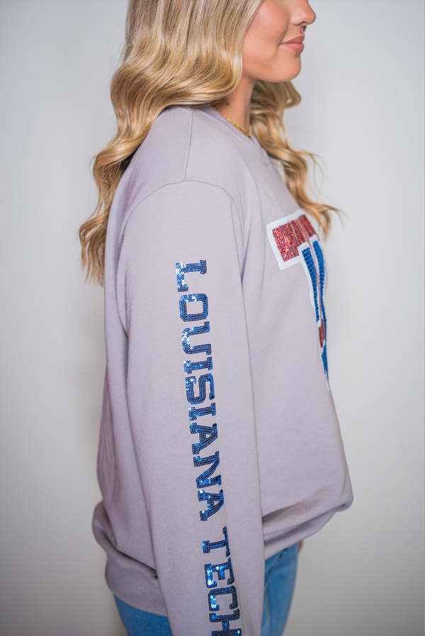 Louisiana Tech Bulldogs (LICENSED) | Women's Sequin Design Sweatshirt ...