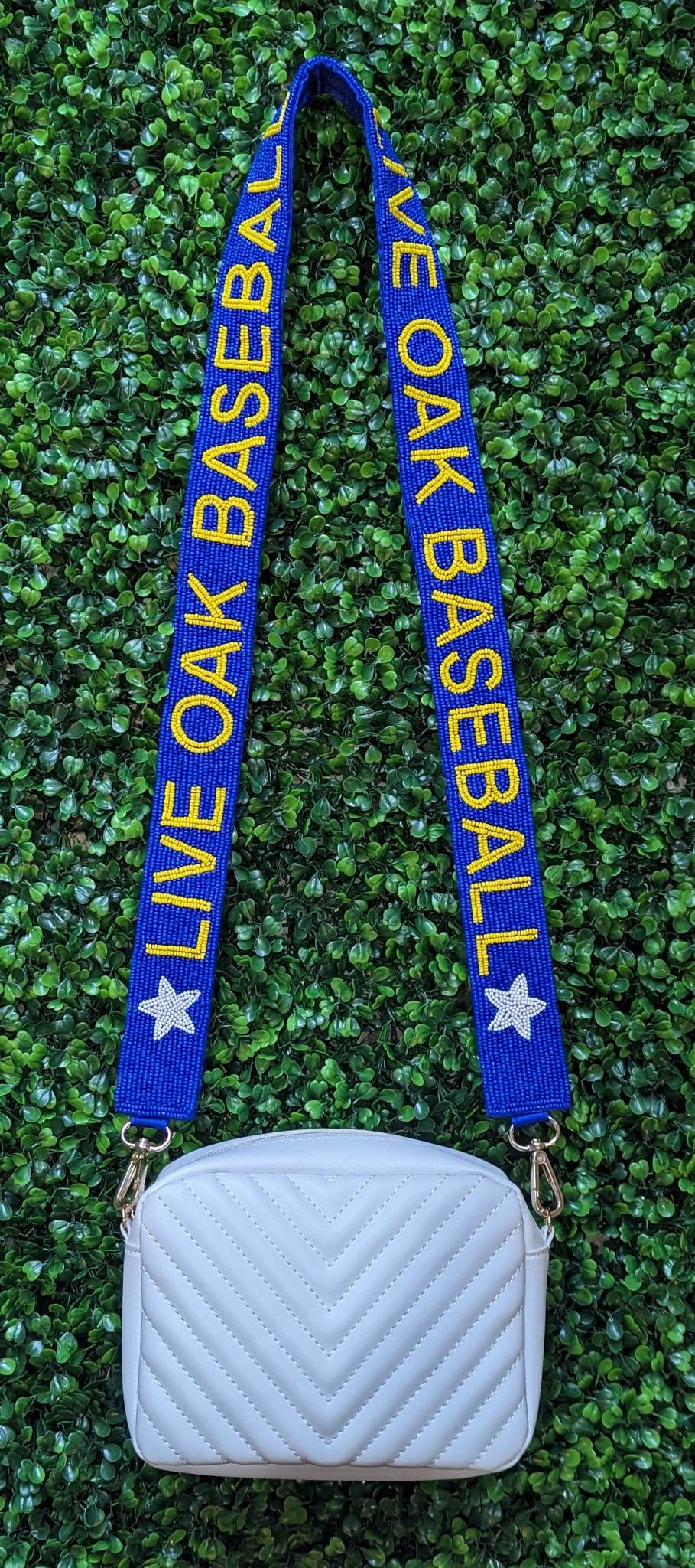 Live Oak Baseball | Custom Beaded Purse Strap – Bomb Designs
